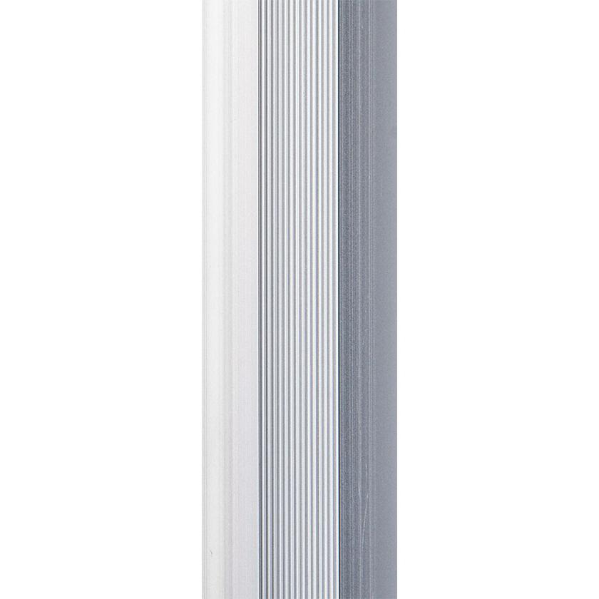 Порог алюминиевый DOMOLETTI полукруглый, 30 мм, 1,35 м, серебро матовое ...